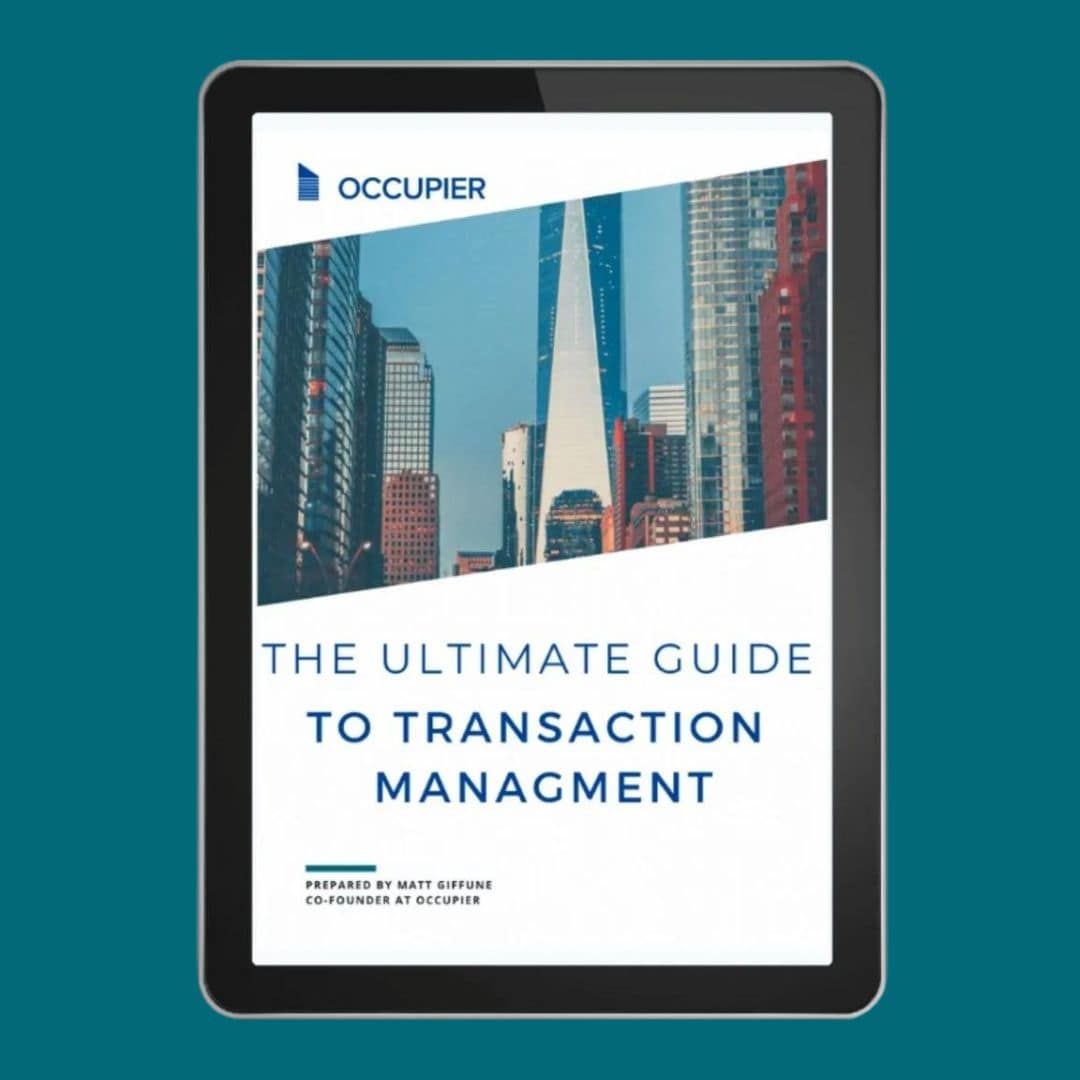 Transaction Management Guide - Occupier