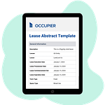 Lease Abstract Template - Occupier
