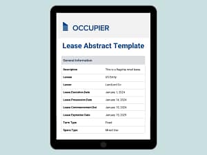 Lease Abstract Template - Occupier